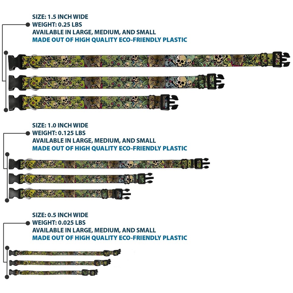 Plastic Clip Collar Trust No One CLOSE-UP Yellow/Green/Blue-SIDEWAYS ...