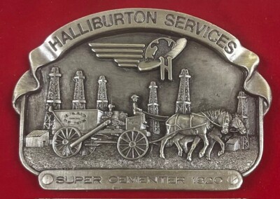 Halliburton Services 1920 SUPER CEMENTER paperweight/button/bumper ...