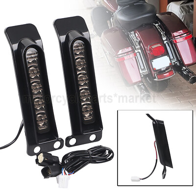 Auxiliary LED Brake Signal Lamp Rear Fender Light For Harley Road Glide ...