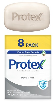 (8 Bars 3.7 oz.) PROTEX DEEP CLEANING ANTIBACTERIAL SOAP BAR JABON ...