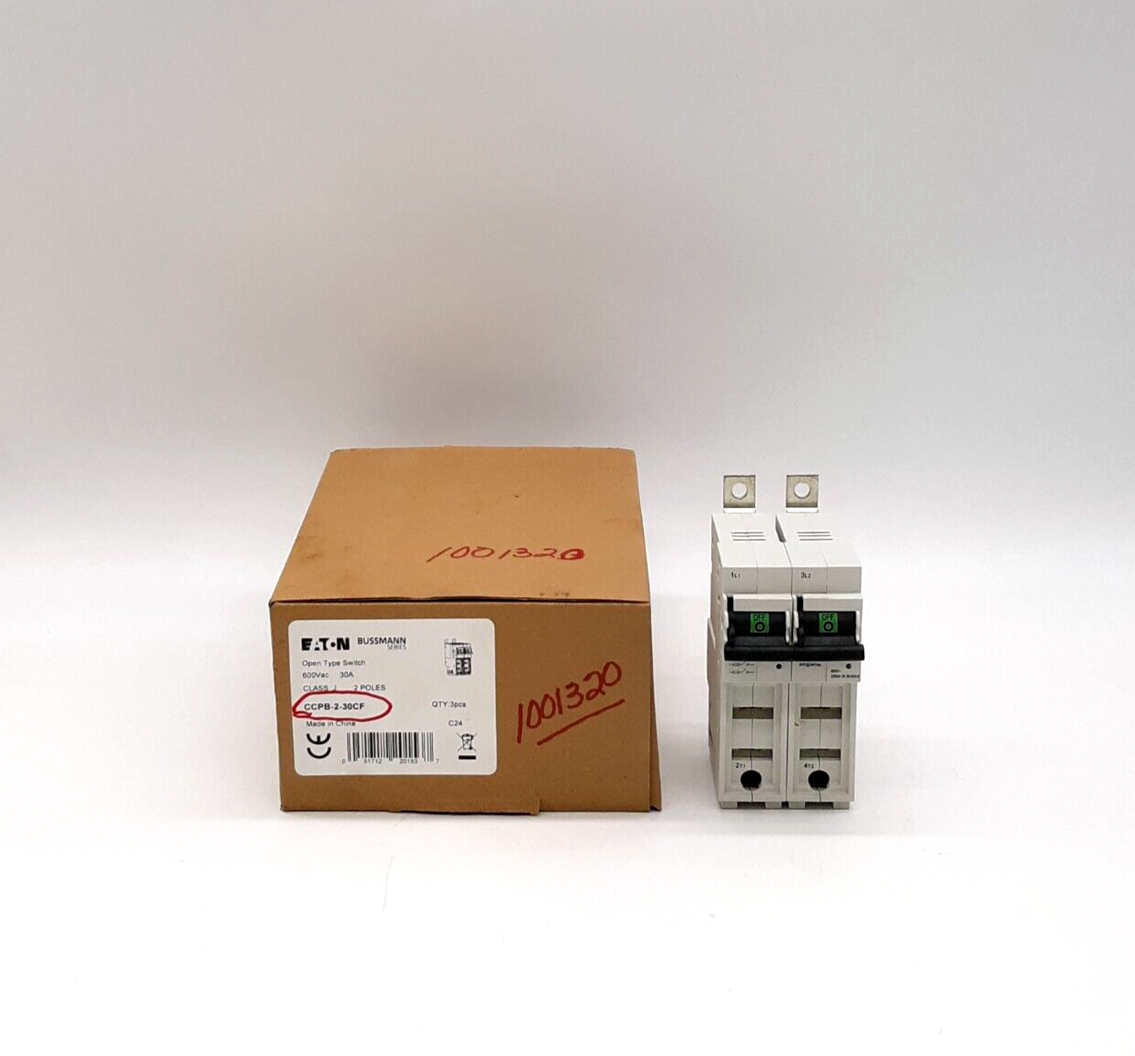 Eaton CCPB-2-30CF Circuit Breaker Base - Box of 3 - 600Vac 30A 2 Poles ...