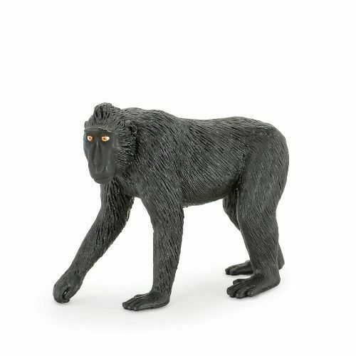 Mojo Black Crested Macaque Animal Figure 387182 Educational Learning ...