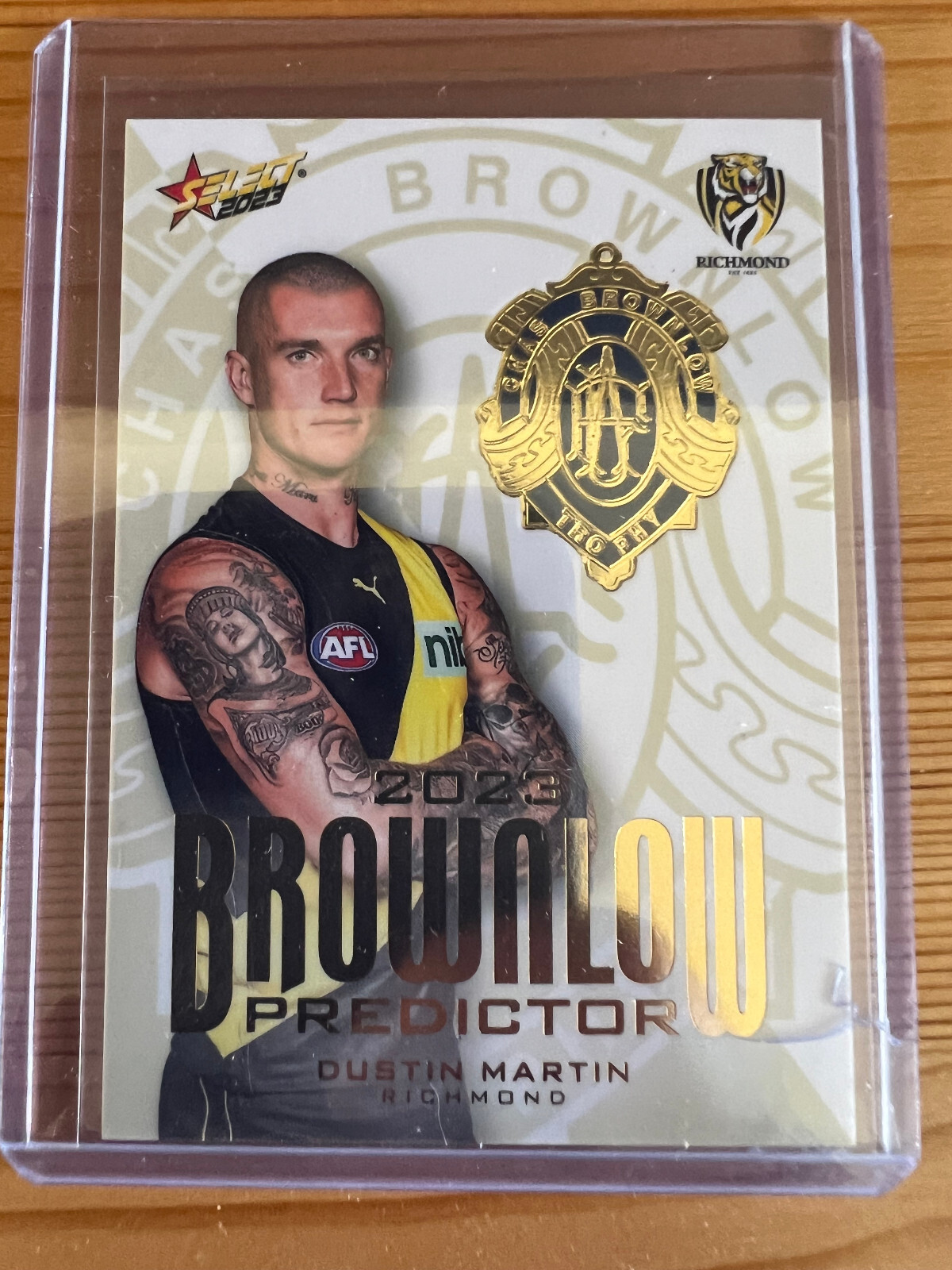2023 SELECT AFL FOOTY STARS GOLD BROWNLOW PREDICTOR DUSTIN MARTIN 105/ ...
