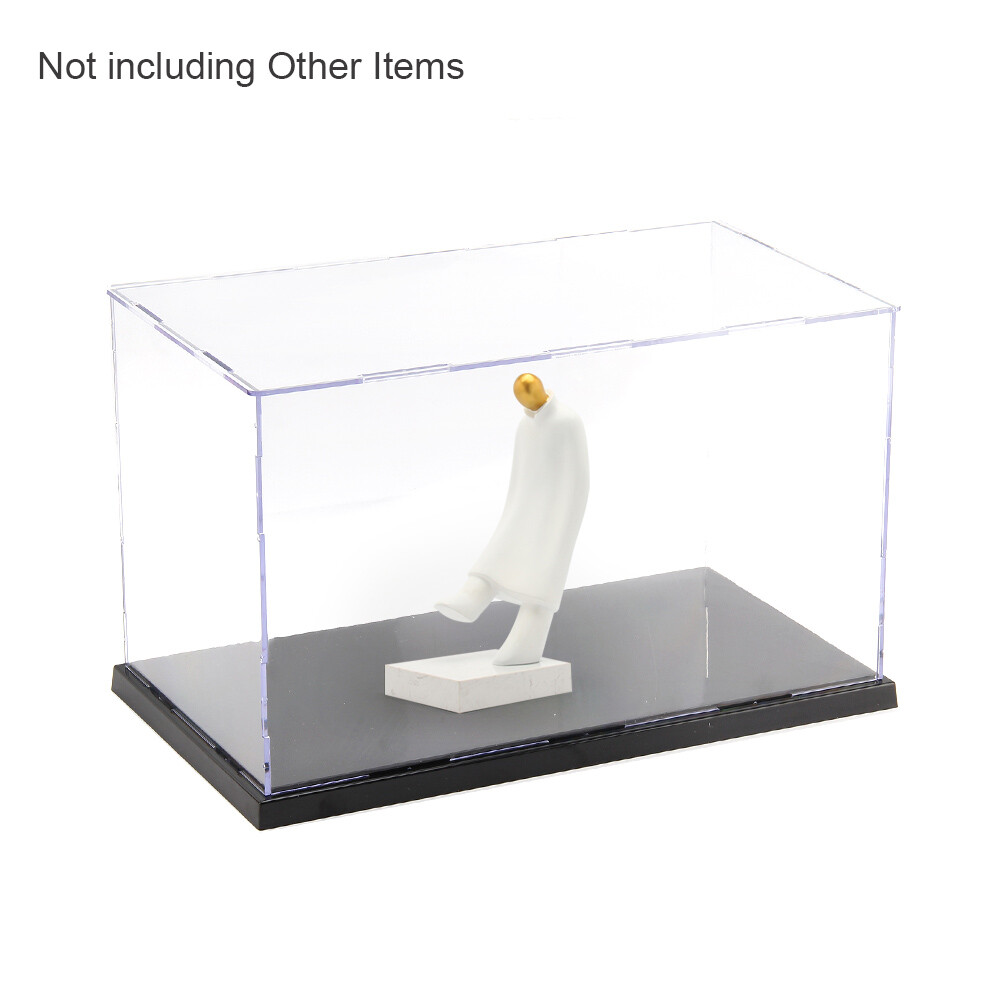 31cm Perspex Acrylic Display Case H Box Plastic Base Dustproof Figure ...