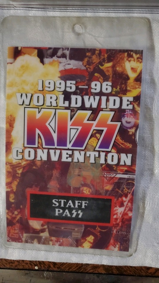 Kiss Vintage Backstage Pass 1995-96World Wide Kiss Convention Staff ...