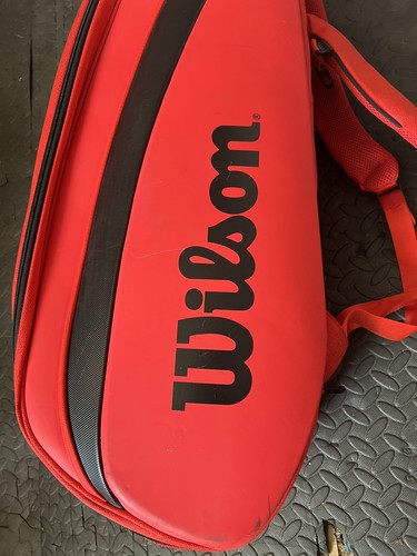 Wilson 20 Racquet DNA Tennis Bag Roger Federer Black / Red Limited ...