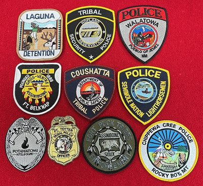 TRIBAL POLICE PATCH COLLECTORS SPECIAL Police Patch Lot 10 INDIAN ...