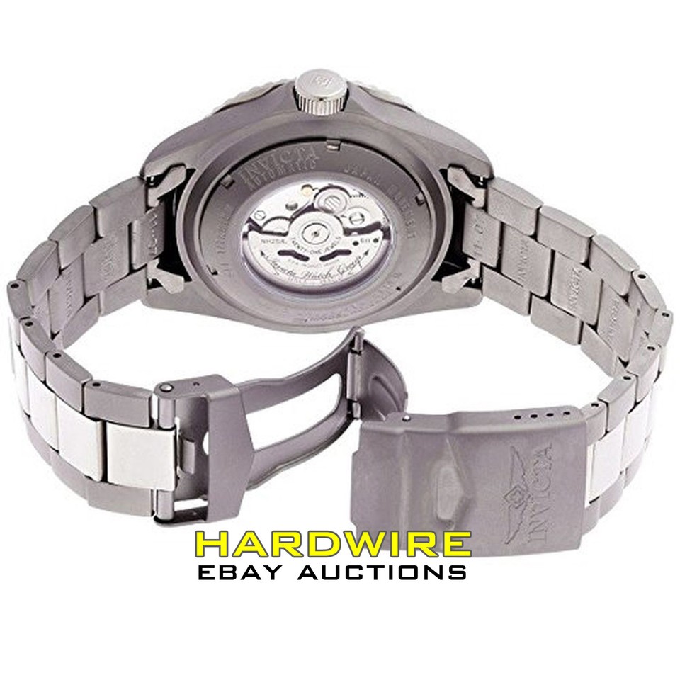 Invicta Men's 0420 Pro Diver Automatic Black Dial Titanium Watch ...