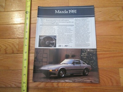 Mazda 1981 Car auto Dealer showroom Sales Brochure | eBay