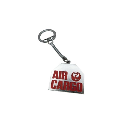 Vtg JAL Japan Airlines Air Cargo Metal Keychain Fob Luggage Tag Key ...
