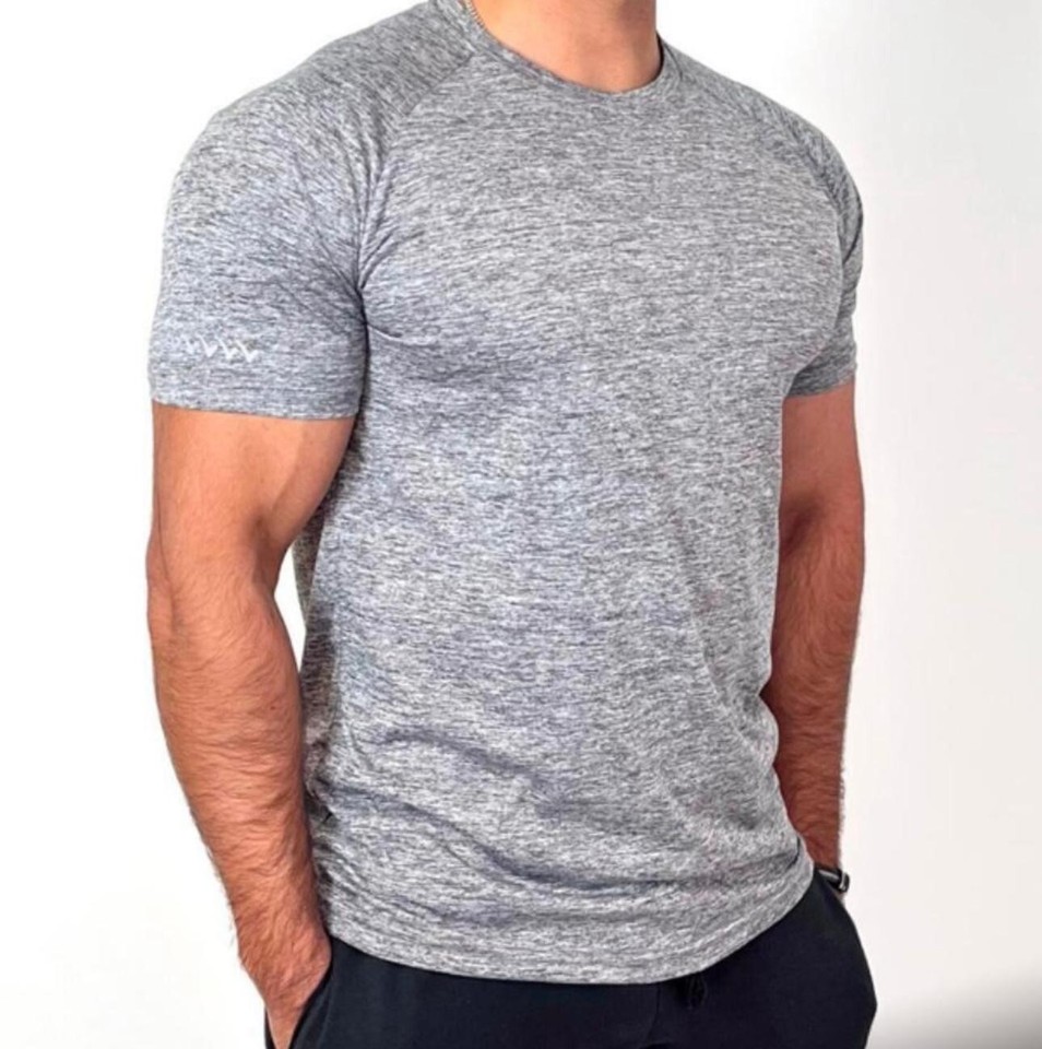 Mens T-Shirt Active wear Performance Cool Running Top Fitness ...