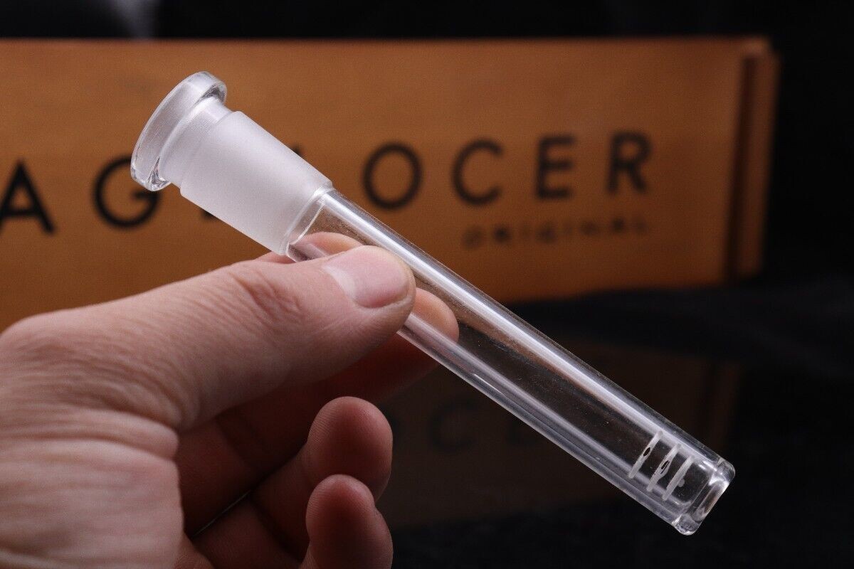 2PC 18mm to 14mm Replacement Glass Downstem for smoke Water bong Pipe ...