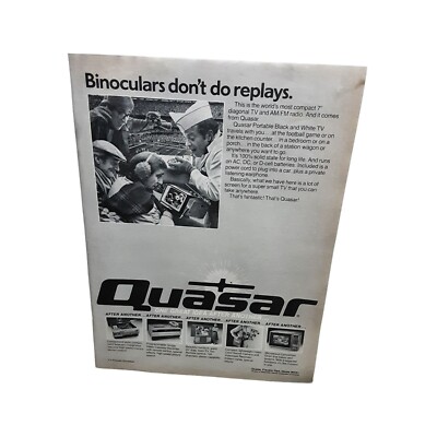 1981 Quasar Compact TV Original Vintage Print ad | eBay