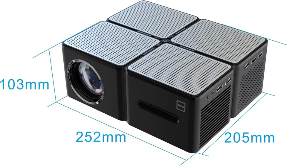 RCA RPJ167 WiFi Bluetooth Projector 4K Supported - HD Outdoor Projector ...