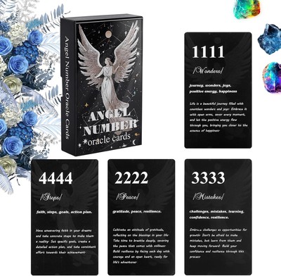 Angel Numbers Oracle Cards,Angel Oracle Deck,Oracle Cards for Beginners ...