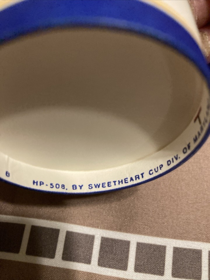 VINTAGE WAX PAPER CUP McDonald’s Slash Logo M Coffee Cup RESTAURANT ...