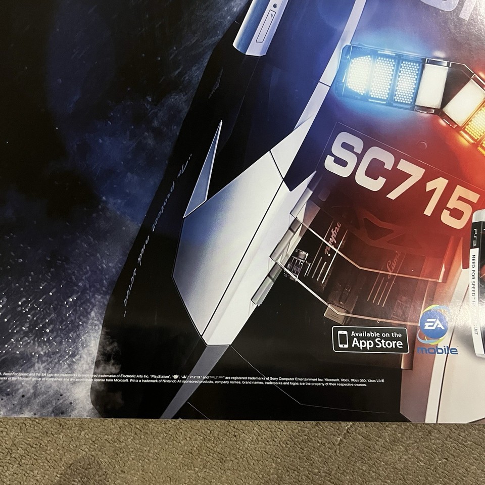 Nintendo Wii PS3 Xbox 360 Need For Speed Hot Pursuit Promo Poster Store ...
