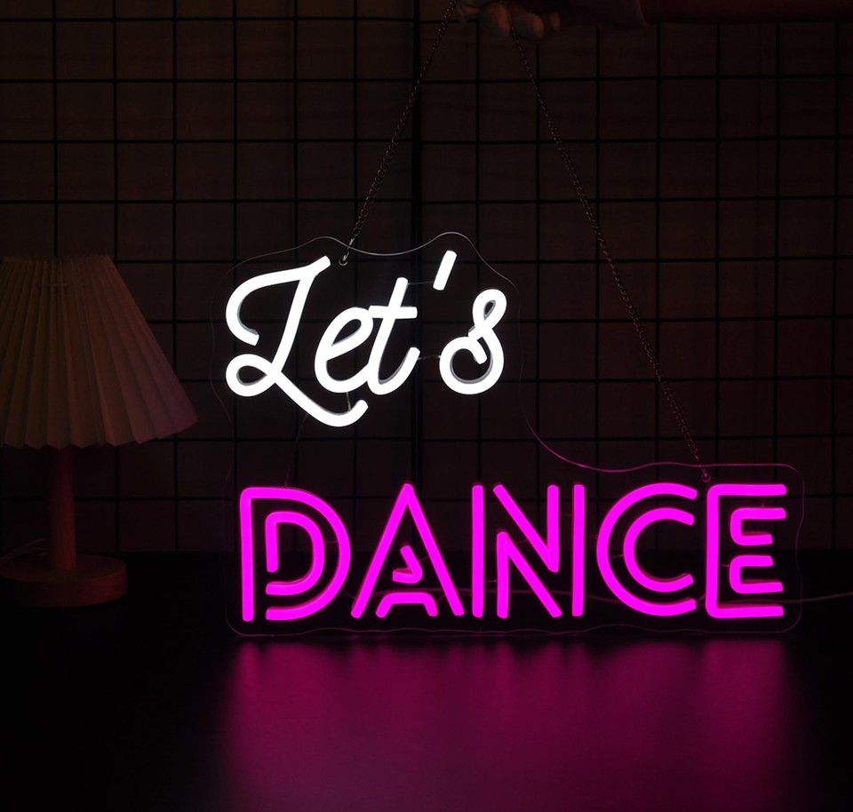 Let's Dance Neon Sign for Wall Decor Led Neon Signs Light Up Sign Room ...