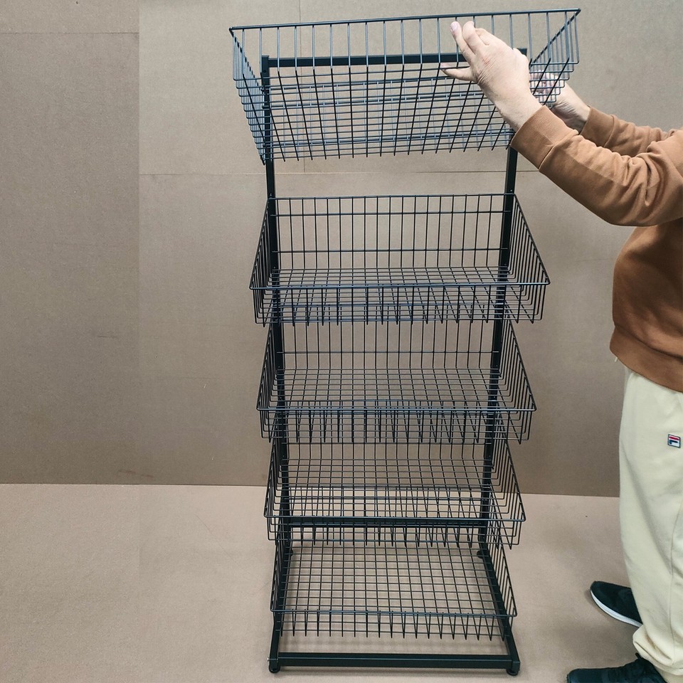 Retail Shop Supermarkets Stacking Shopping Baskets Metal Plastic Retail ...