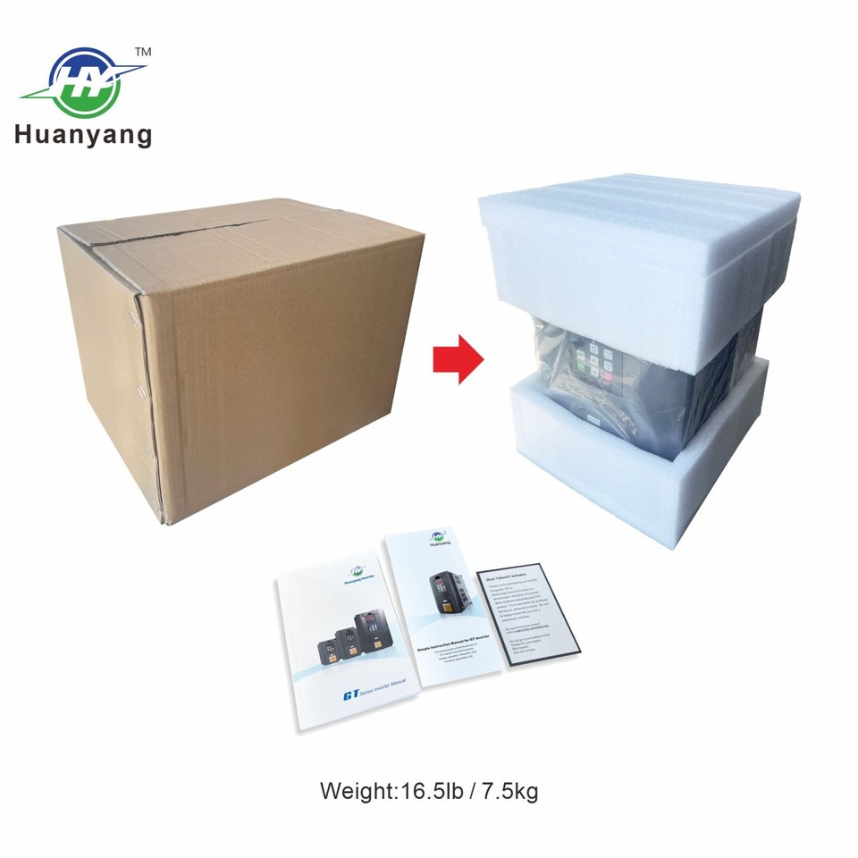 Huanyang VFD 220V 20HP 15KW Vector Control Variable Frequency Drive ...