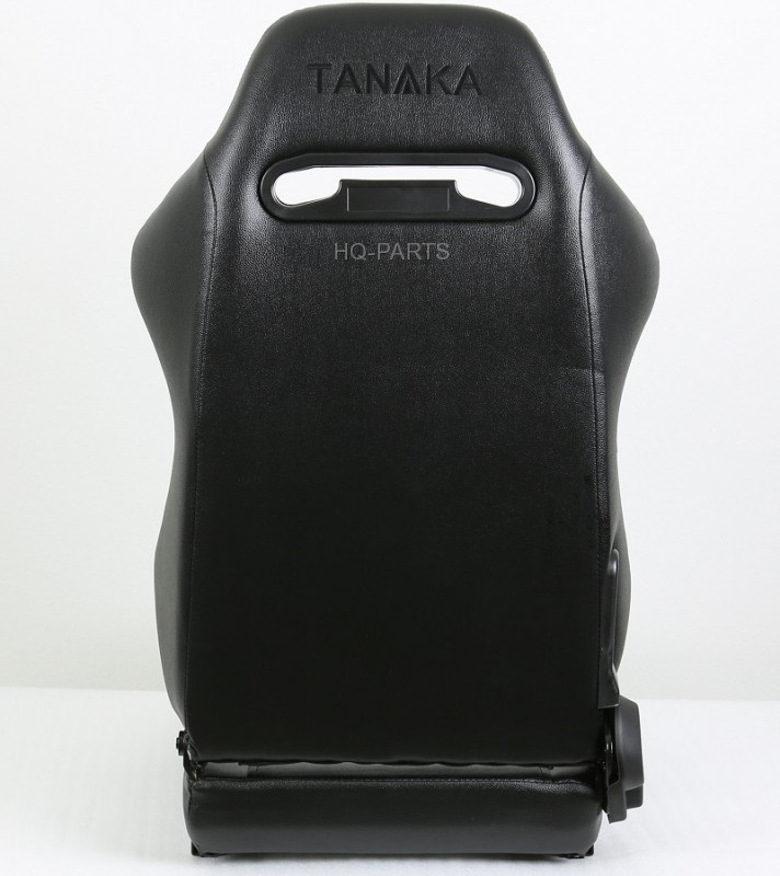 2 X TANAKA BLACK PVC LEATHER RACING SEATS RECLINABLE + SLIDER FITS FORD ...