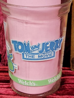 Vintage classic cartoon Welch's Tom and Jerry Jelly Jars Juice Glass ...