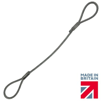 750kg 8mm Galvanised Wire Rope Sling Soft Eyes - CERTIFIED - Choose ...