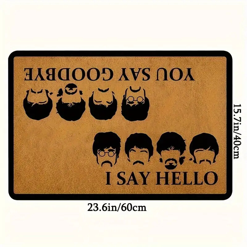 🎼 🥁🎶 🎹 THE BEATLES YELLOW SUBMARINE COLOR CARTOON ABBEY ROAD MAT RUG ...