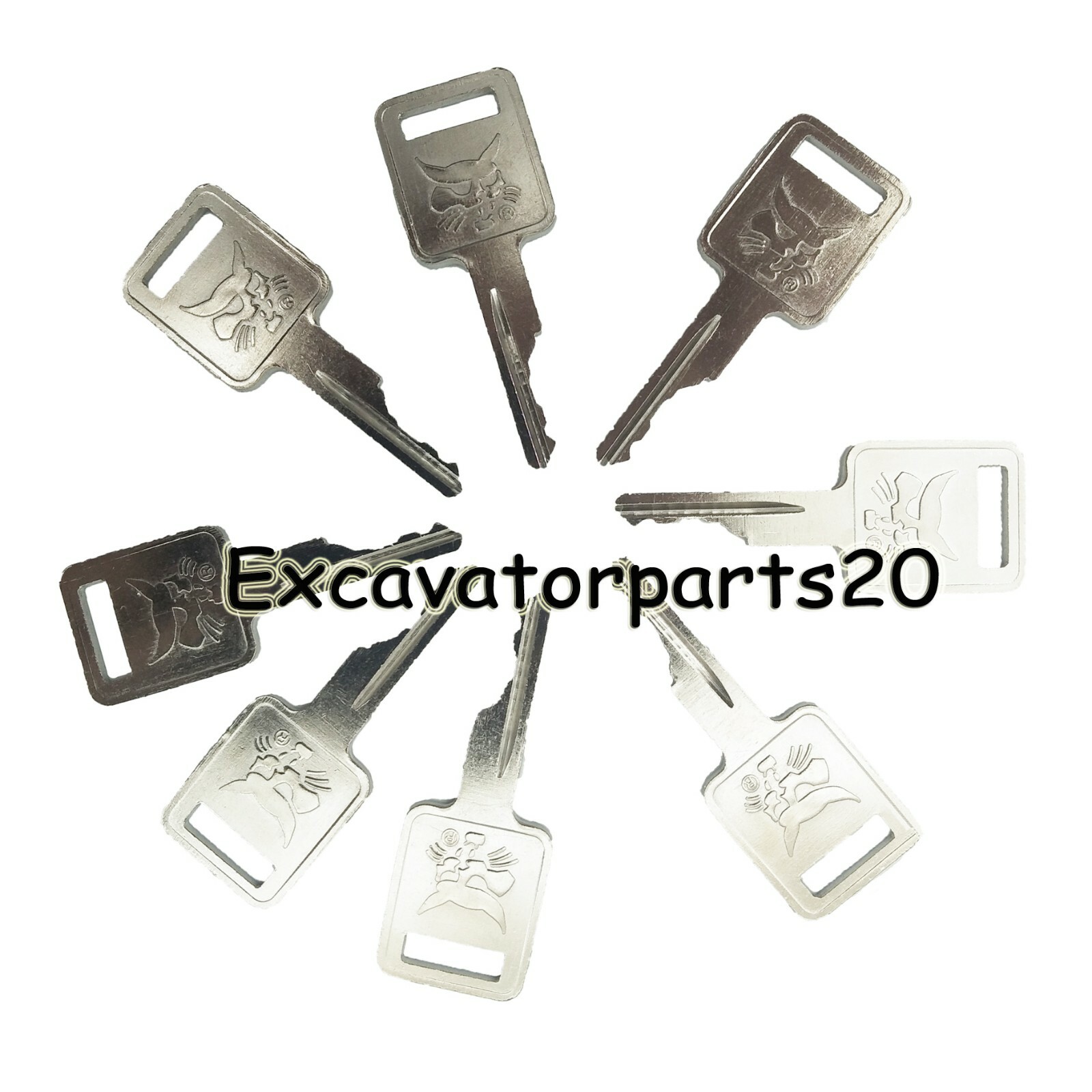 Set Of 8 pcs Ignition Key 6693241 for Bobcat Terex Genie JLG Komatsu IH ...
