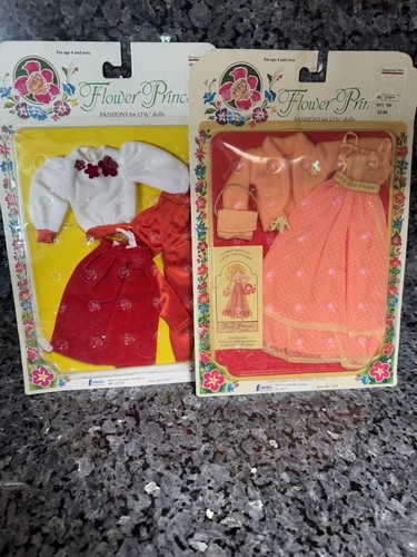 Vintage Flower Princess 11 1/2 Inch Doll Clothes 2 Sets Plus Bonus ...