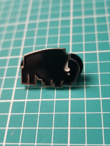 VTG Black Bison Buffalo Bull Silver Tone Lapel Pin | eBay