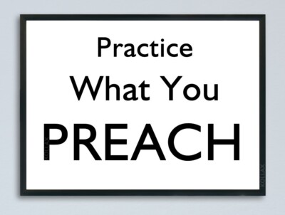 Practice What You Preach Minimalist Life Quote Printable Poster Digital ...