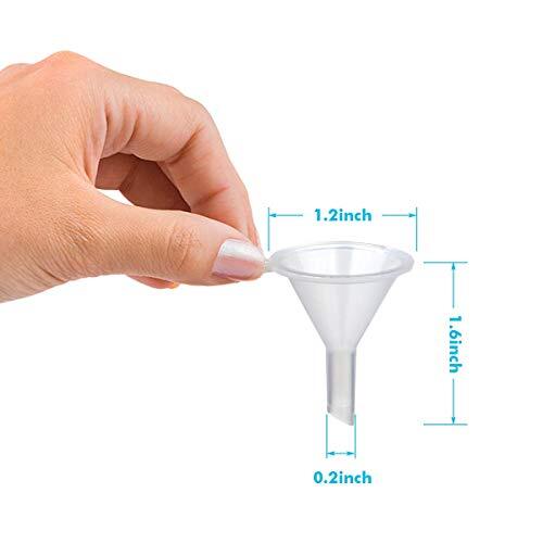 50 Pcs Small Clear Plastic Funnels for Lab Bottles Essential Oils ...