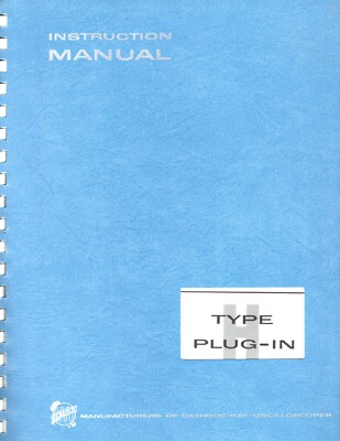 Tektronix Type H Plug-in Manual 070-272 | eBay