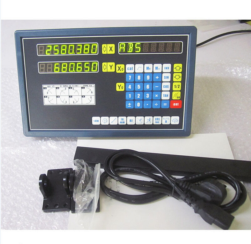 2 Axis digital readout for milling lathe machine with precision linear ...