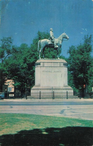 Richmond Virginia, Stonewall Jackson Confederate Monument, Vintage ...