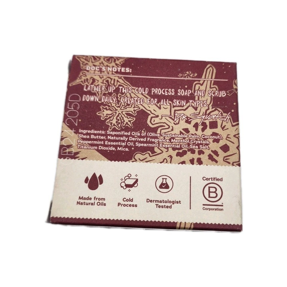 Dr. Squatch Bar Soap "Frosty Peppermint" Limited Edition Men's Natural ...