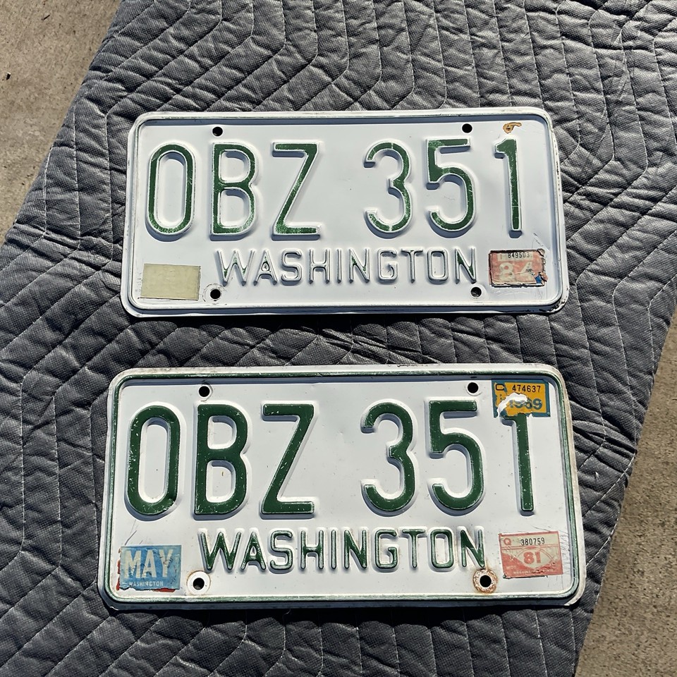 1965-67 Matching Pair Of Washington State License plates | eBay