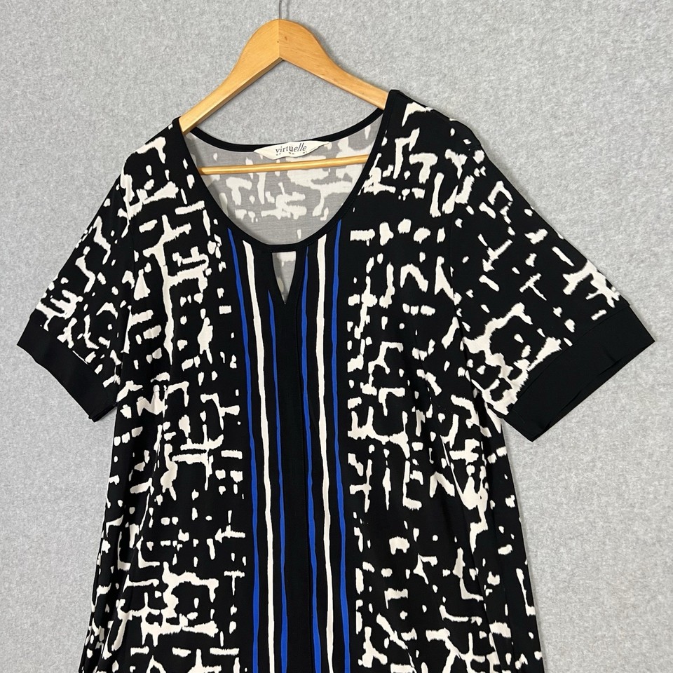 TS Taking Shape Virtuelle Top Womens XS 14 Plus Size Tunic Geometric ...