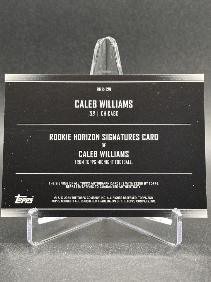 CALEB WILLIAMS 2024 TOPPS MIDNIGHT ROOKIE HORIZON AUTOGRAPH RC AUTO | eBay