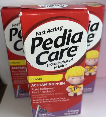 Pedia Care Fast Acting Infants Acetaminophen grape 1 oz 03/2025 get 3 ...