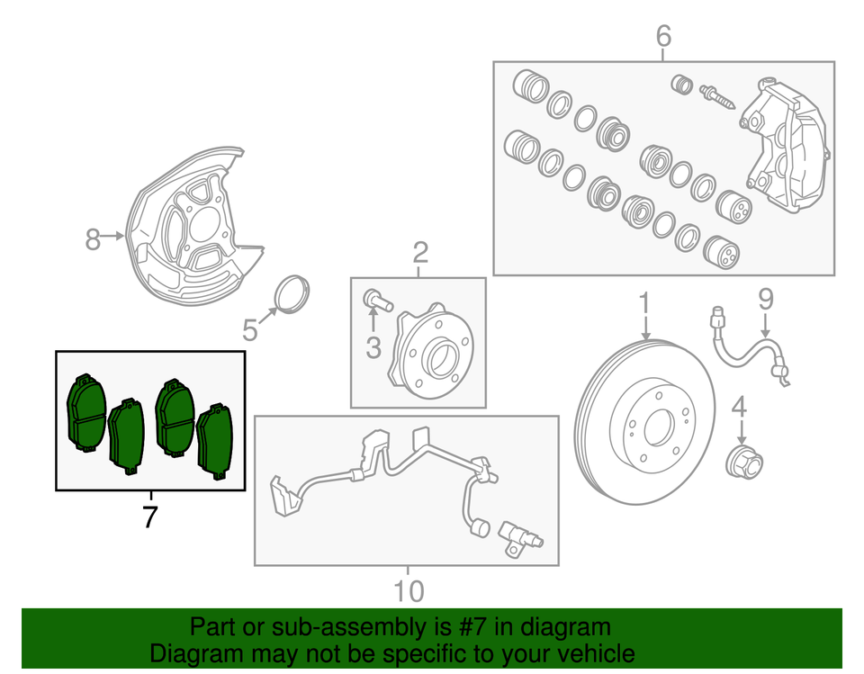 Genuine Lexus 2013-2020 Lexus Front Disc Brake Pads Set Of 4 04465 ...