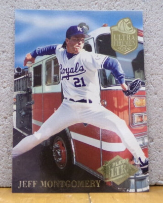 ULTRA FIREMEN CHASE PITCHERS BASEBALL CARD KANSAS CITY ROYALS JEFF ...