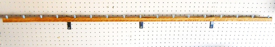 SOLID OAK BEER TAP HANDLE DISPLAY WALL MOUNT HOLDS 17 TAPS INCLUDES ...