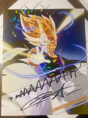 Chris Sabat Signed Vegeta Prince Of All Saiyans Print Christopher R ...