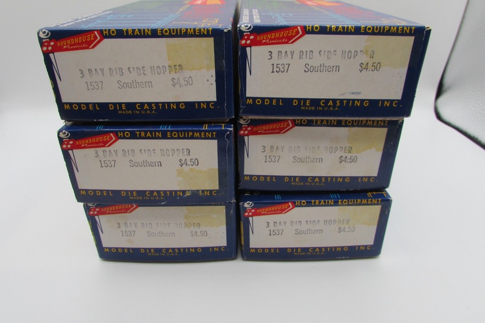 HO Scale RoundHouse (6) Southern 3Bay Rid Side Hopper Kits Lot#4787 | eBay