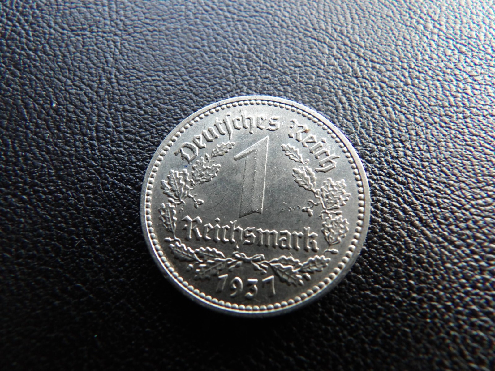 Germany 1937 E 3rd Reich SS Nazi Eagle 1 Reichsmark mark nickel Coin H ...