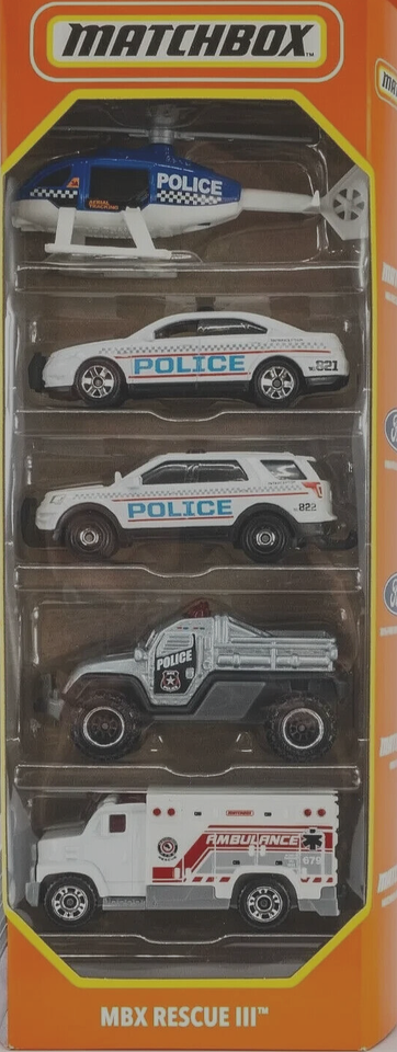 2024 Matchbox MBX Rescue III 5-Pack | Ford Police Interceptor | Utility ...