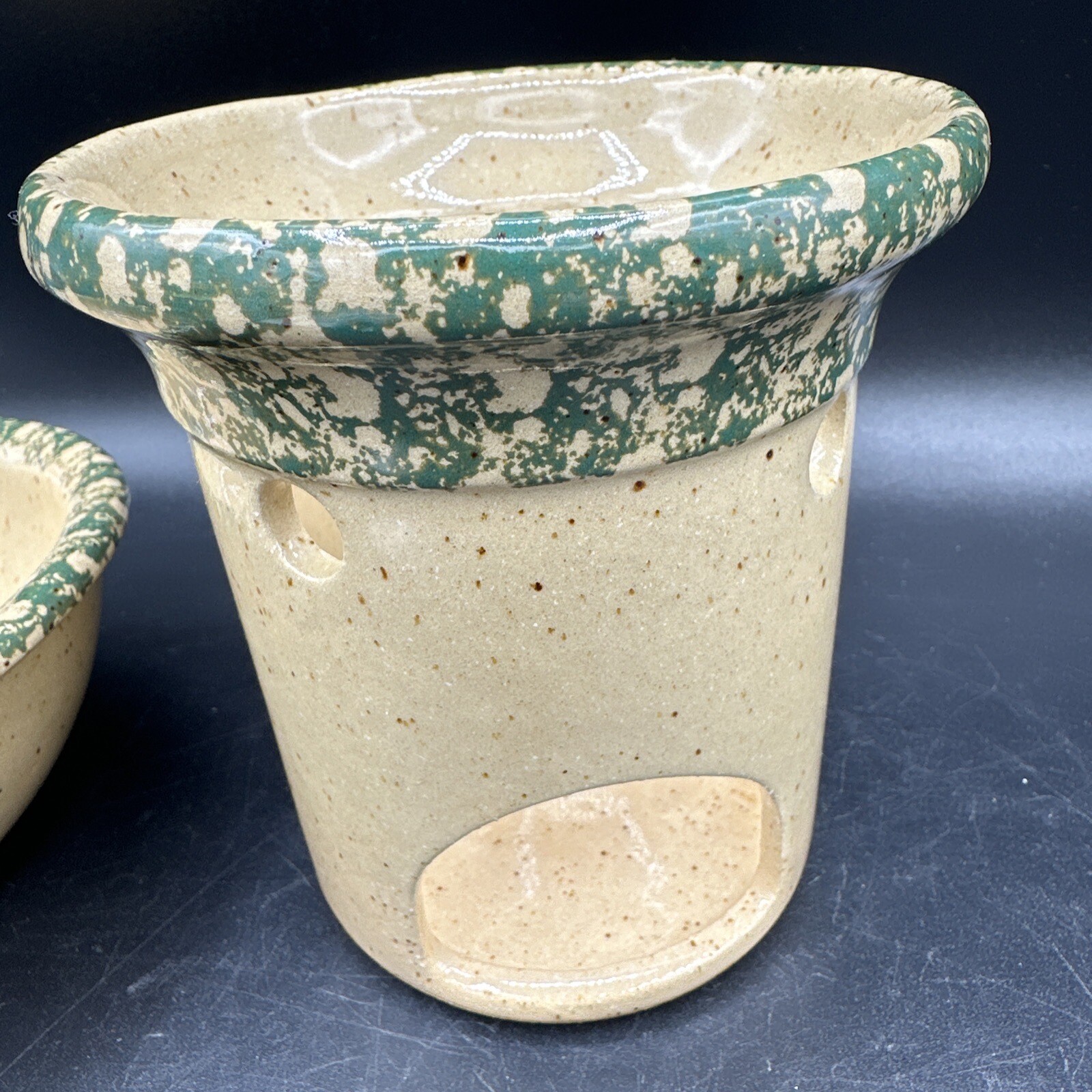 Three Rivers Pottery 1997 Snowman Stoneware 6" Tart Warmer 25th ...