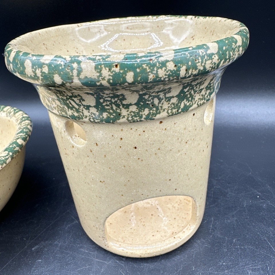 Three Rivers Pottery 1997 Snowman Stoneware 6" Tart Warmer 25th ...